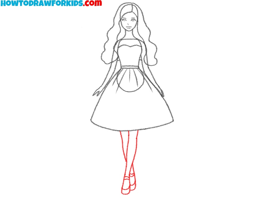 Barbie Easy Sketches Doll Drawing How To Draw A Doll Step By Step