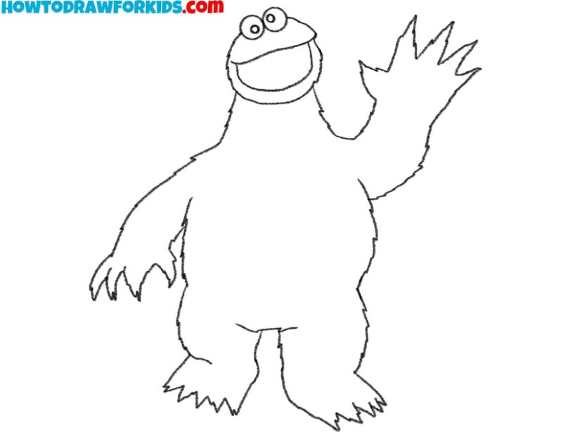 How to Draw Cookie Monster - Easy Drawing Tutorial For Kids