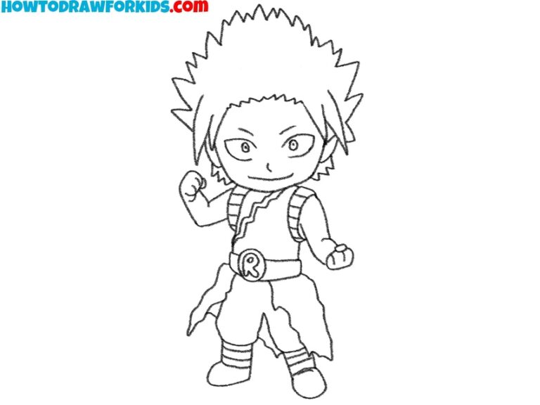 How to Draw Kirishima - Easy Drawing Tutorial For Kids