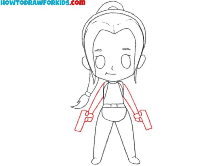 How to Draw Lara Croft - Easy Drawing Tutorial For Kids