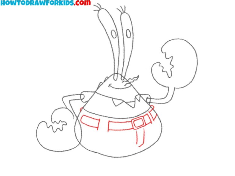How to Draw Mr. Krabs - Easy Drawing Tutorial For Kids