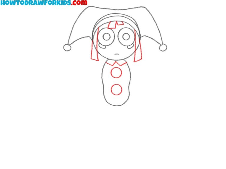 How to Draw Pomni - Easy Drawing Tutorial For Kids