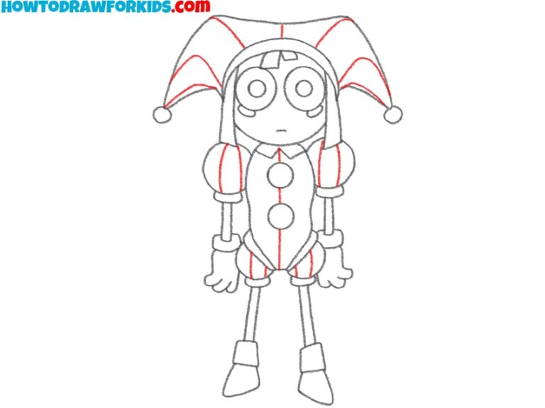 How to Draw Pomni - Easy Drawing Tutorial For Kids