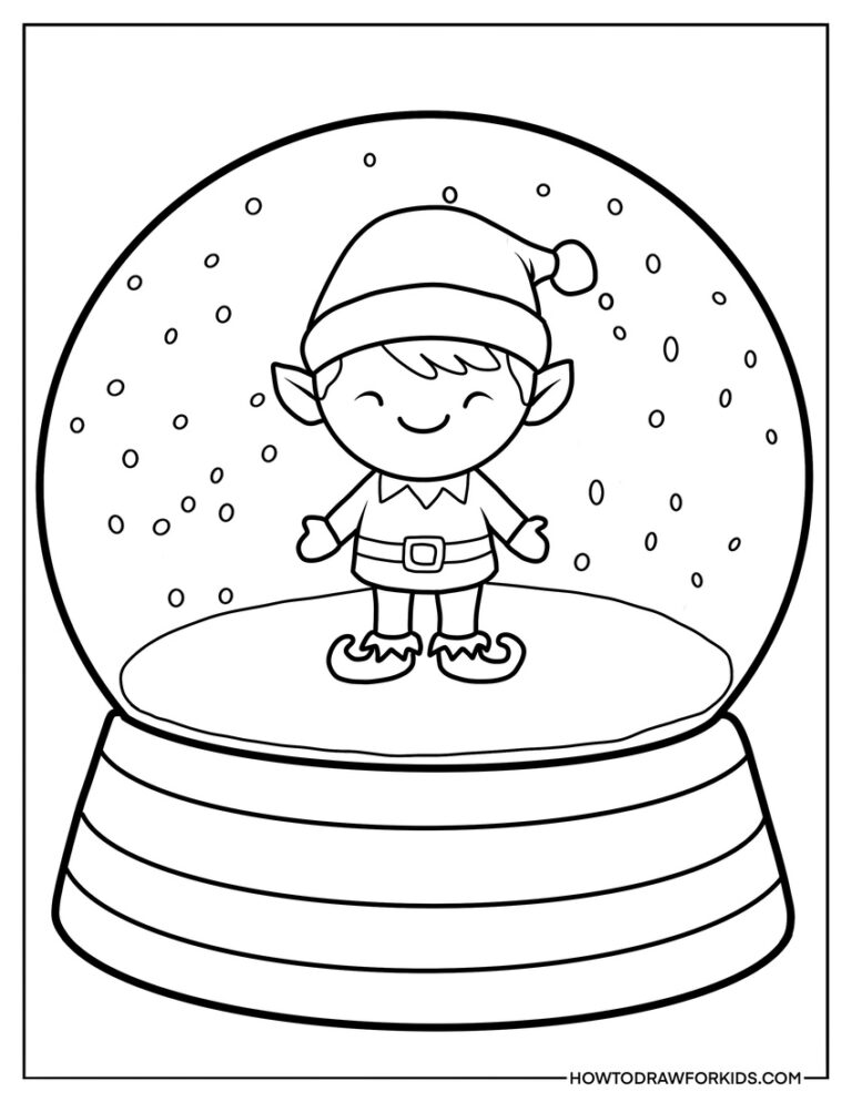 Snow Globe Coloring Pages - Free Printables