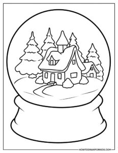 Snow Globe Coloring Pages - Free Printables