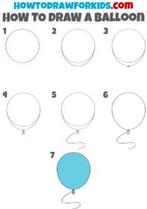 How to Draw a Balloon - Easy Drawing Tutorial For Kids