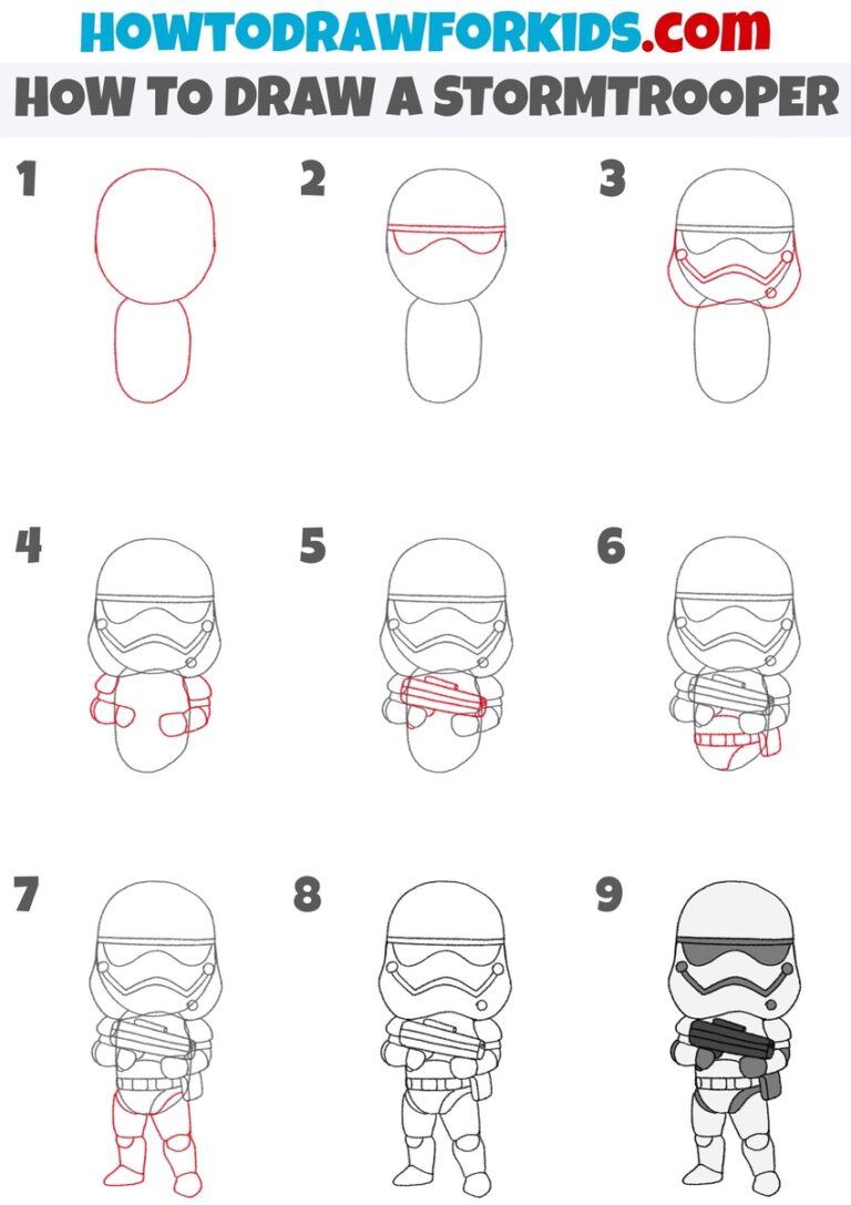 How to Draw a Stormtrooper - Easy Drawing Tutorial For Kids