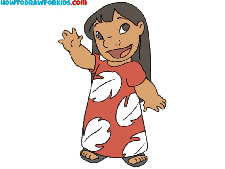 How to Draw Lilo - Easy Drawing Tutorial For Kids