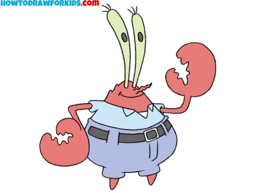 How to Draw Mr. Krabs - Easy Drawing Tutorial For Kids