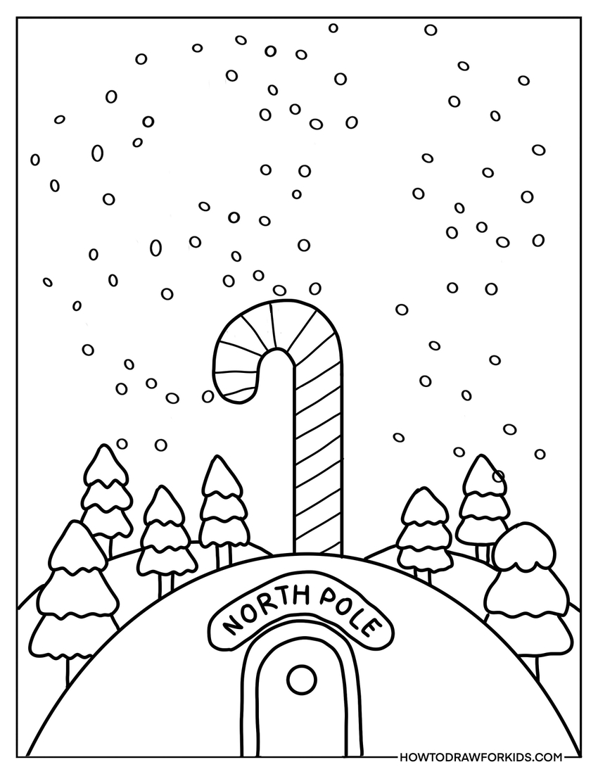 North Pole Coloring Pages - Free Printables