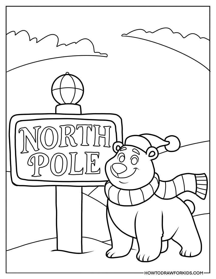 North Pole Coloring Pages - Free Printables
