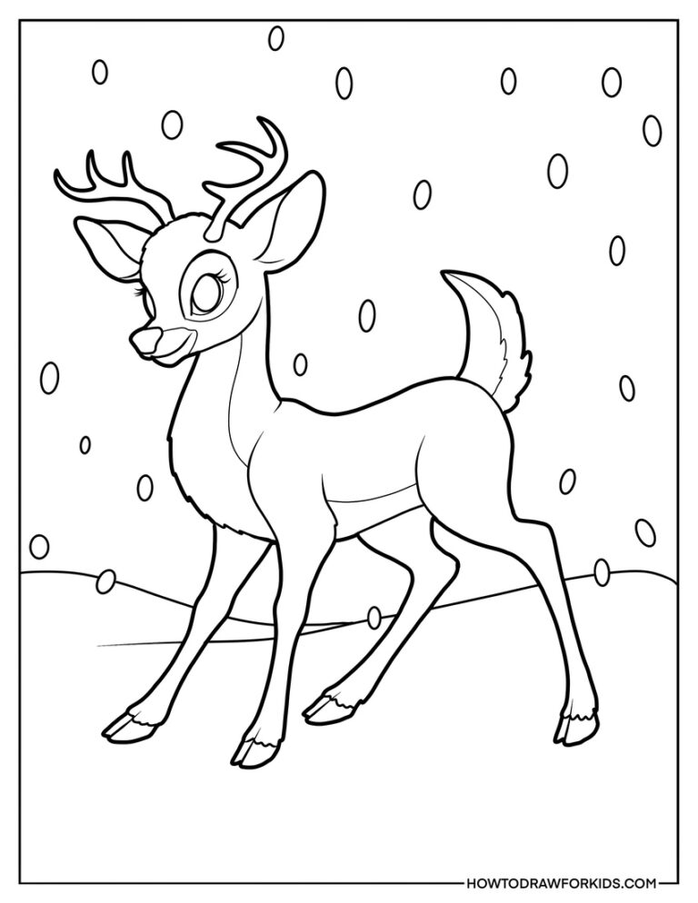 Reindeer Coloring Pages - Free Printables