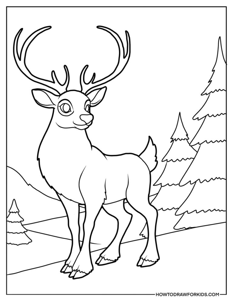 Reindeer Coloring Pages - Free Printables