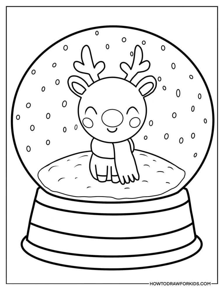 Snow Globe Coloring Pages - Free Printables