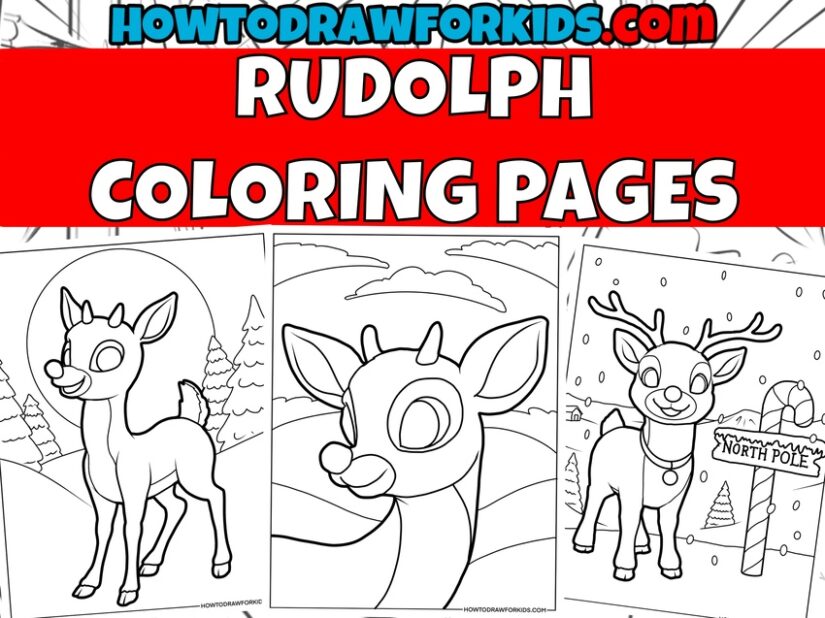 Rudolph Coloring Pages - Free Printables