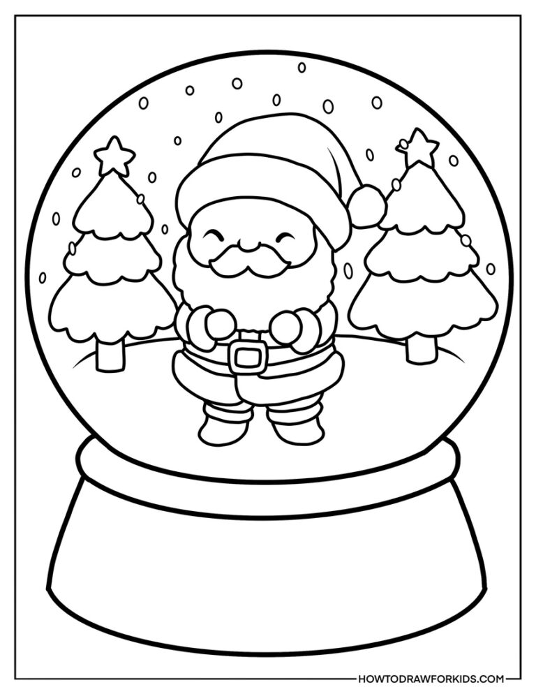 Snow Globe Coloring Pages - Free Printables