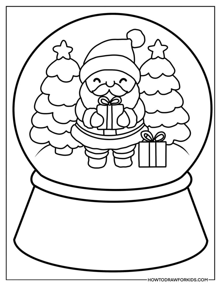 Snow Globe Coloring Pages - Free Printables