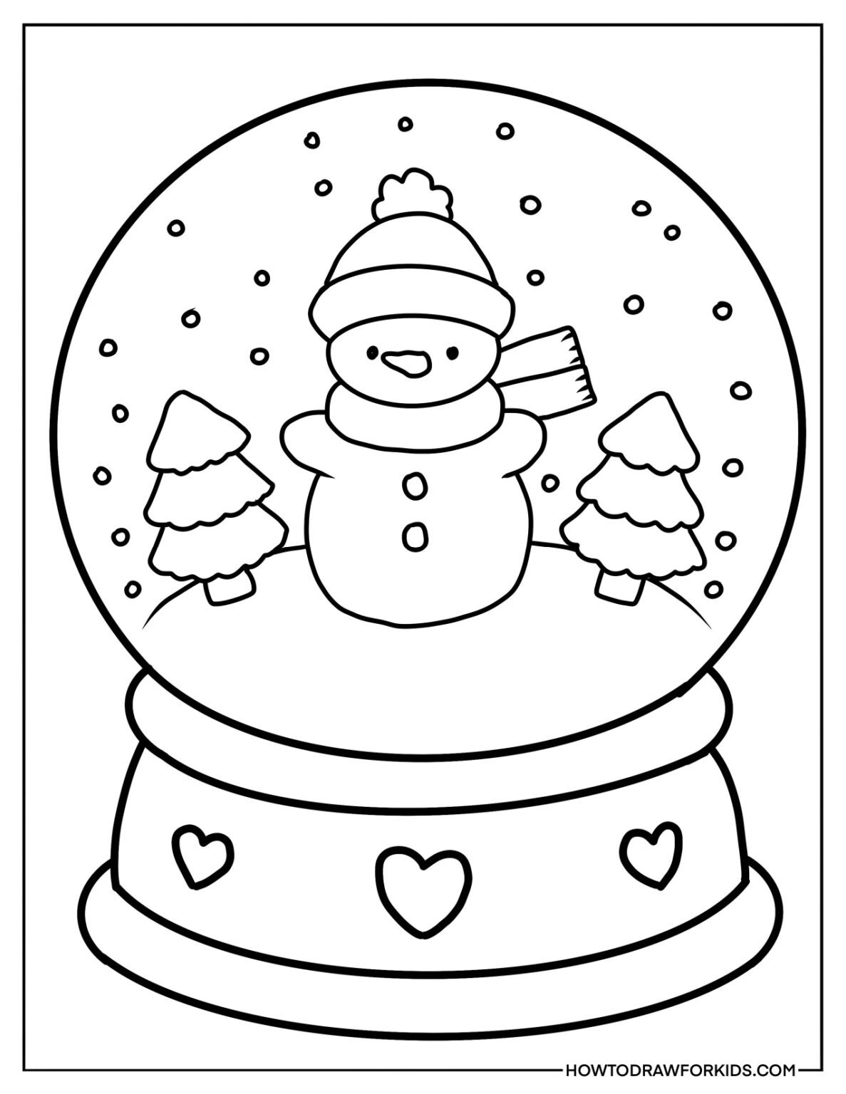 Snow Globe Coloring Pages - Free Printables
