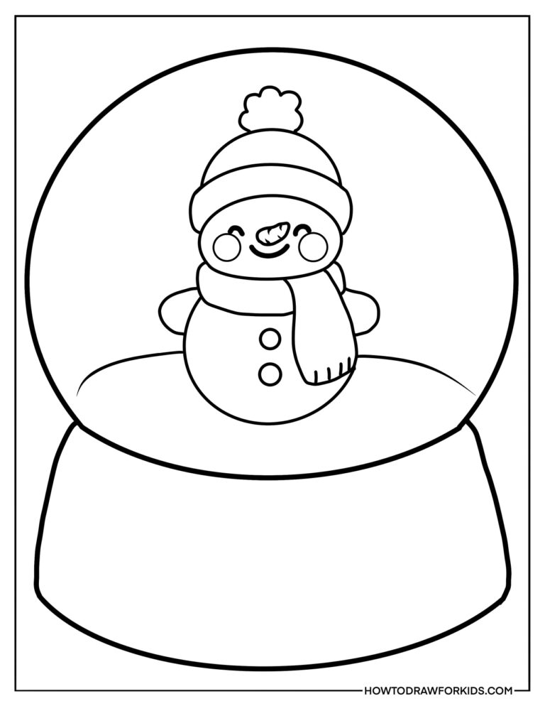 Snow Globe Coloring Pages - Free Printables