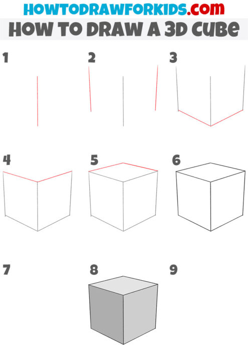 How to Draw a Cube for Kids - Easy Drawing Tutorial