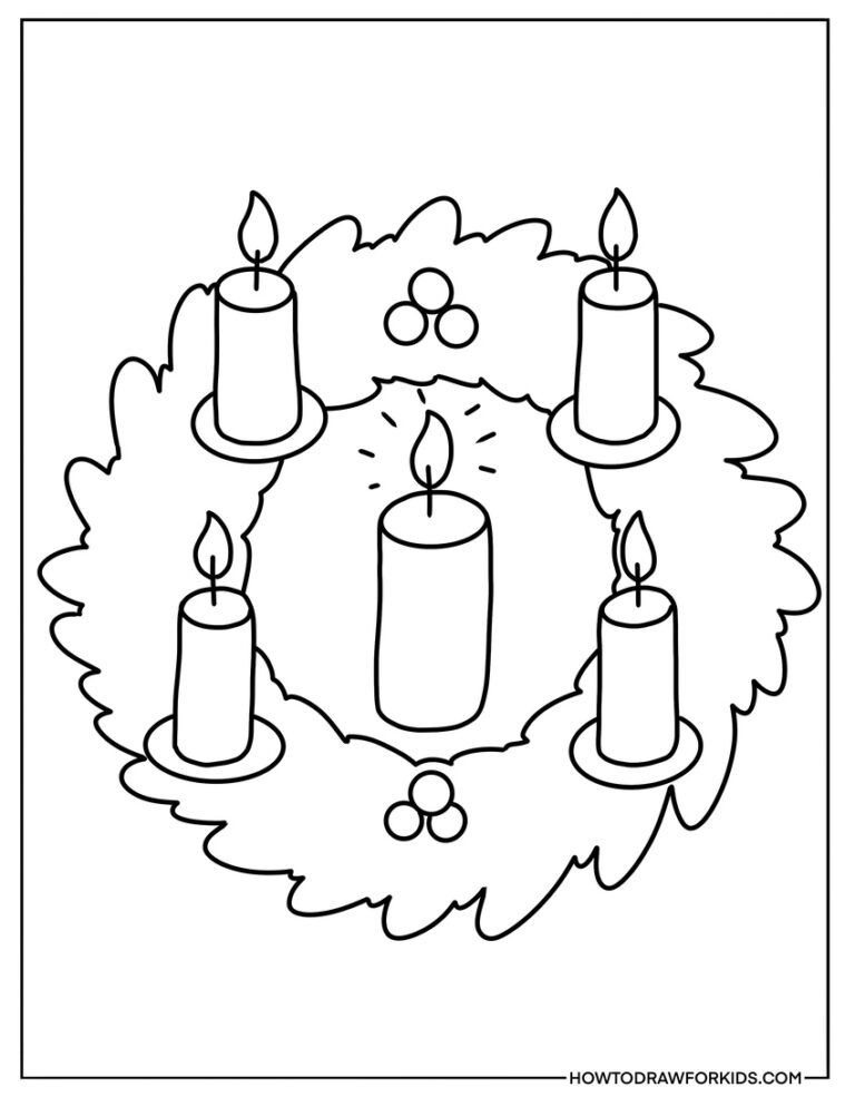 Advent Wreath Coloring Pages - Free Printables