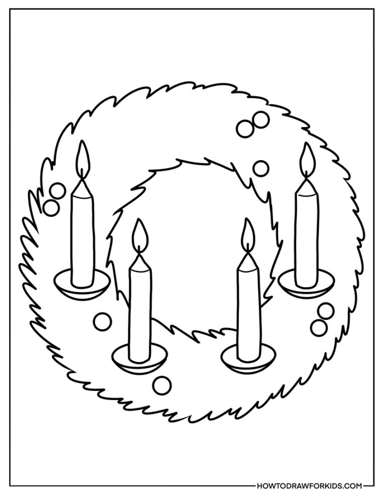 Advent Wreath Coloring Pages - Free Printables