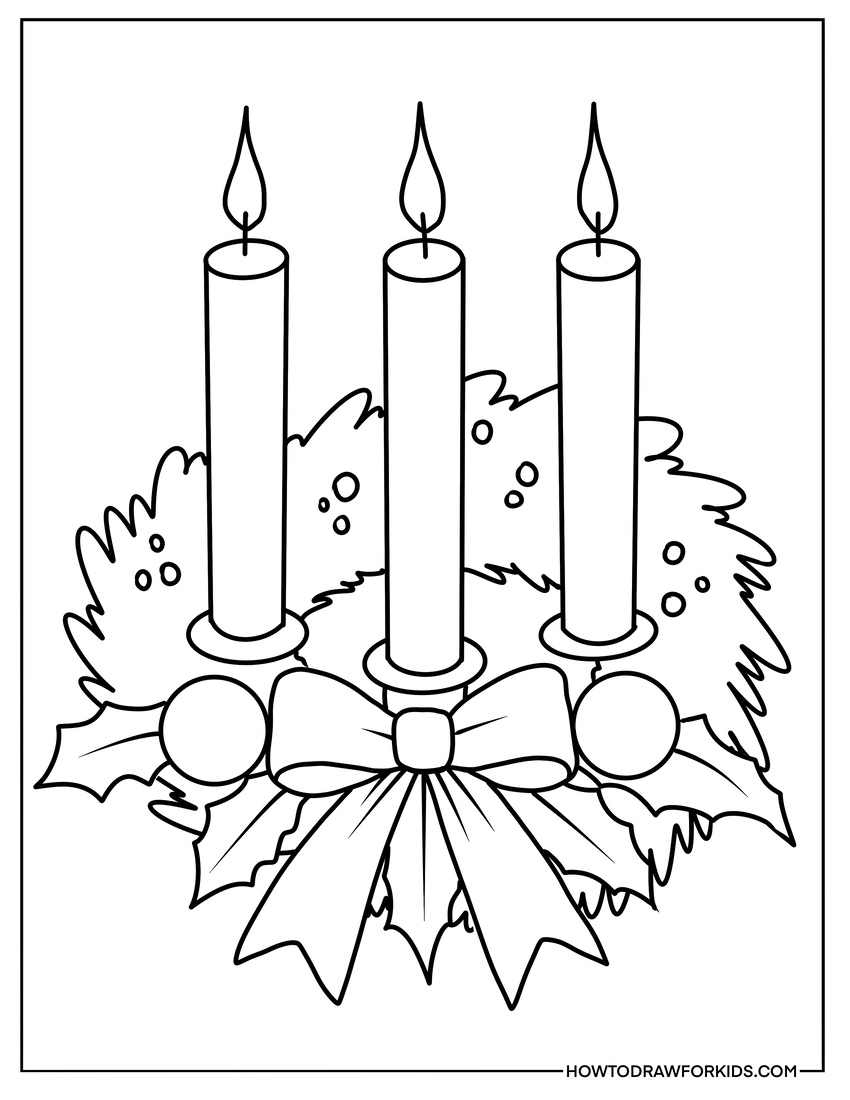Advent Wreath Coloring Pages - Free Printables