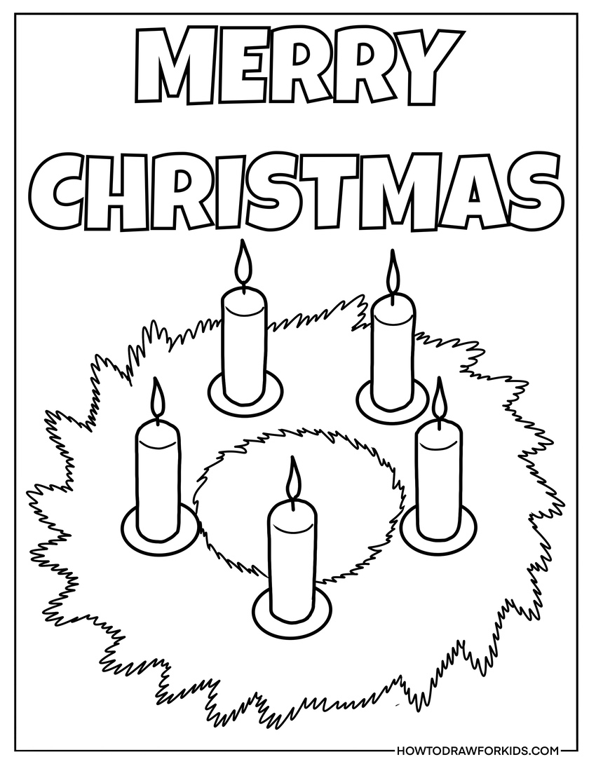 Advent Wreath Coloring Pages - Free Printables