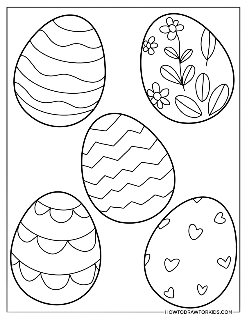 Easter Egg Coloring Pages - Free Printables