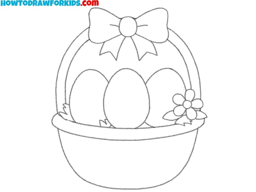 How to Draw an Easter Basket - Easy Drawing Tutorial For Kids