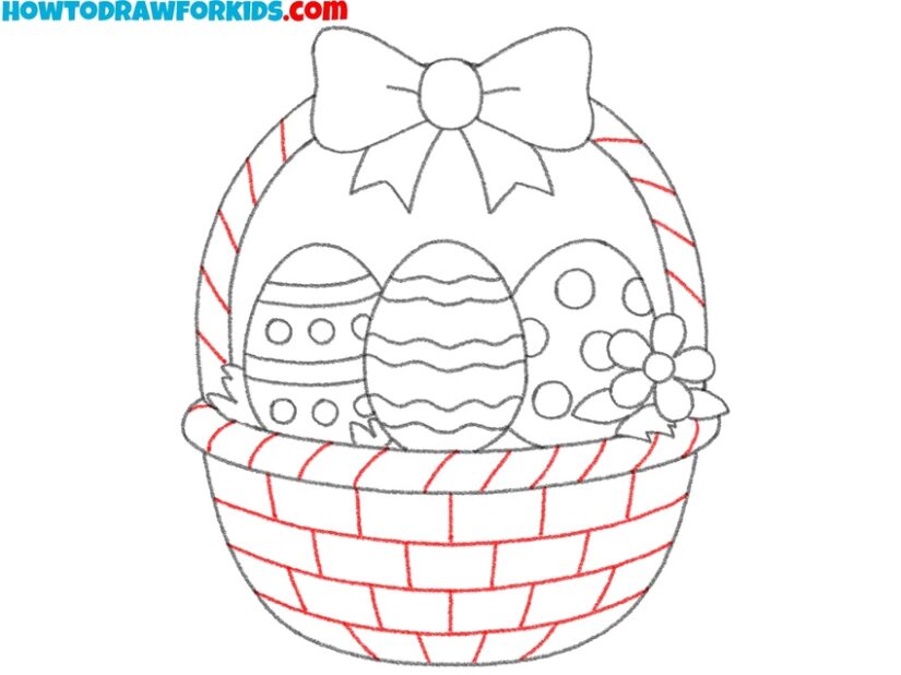 How to Draw an Easter Basket - Easy Drawing Tutorial For Kids