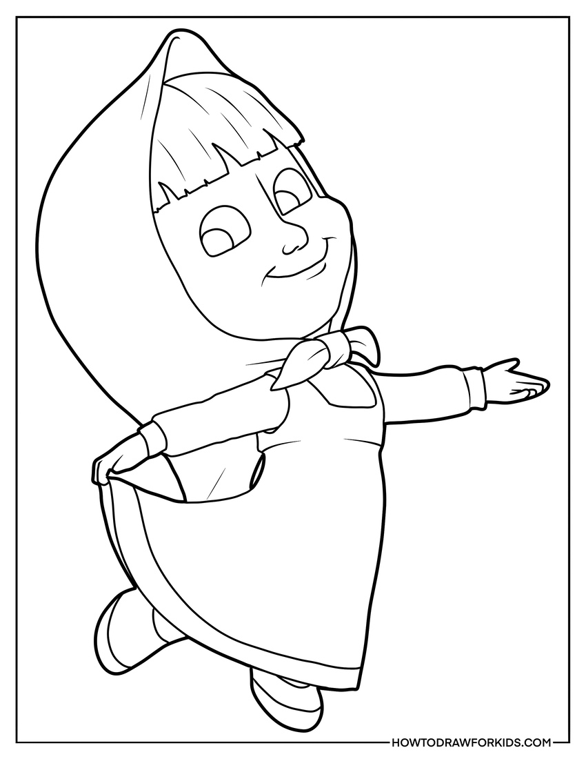 Masha and the Bear Coloring Pages - Free Printables