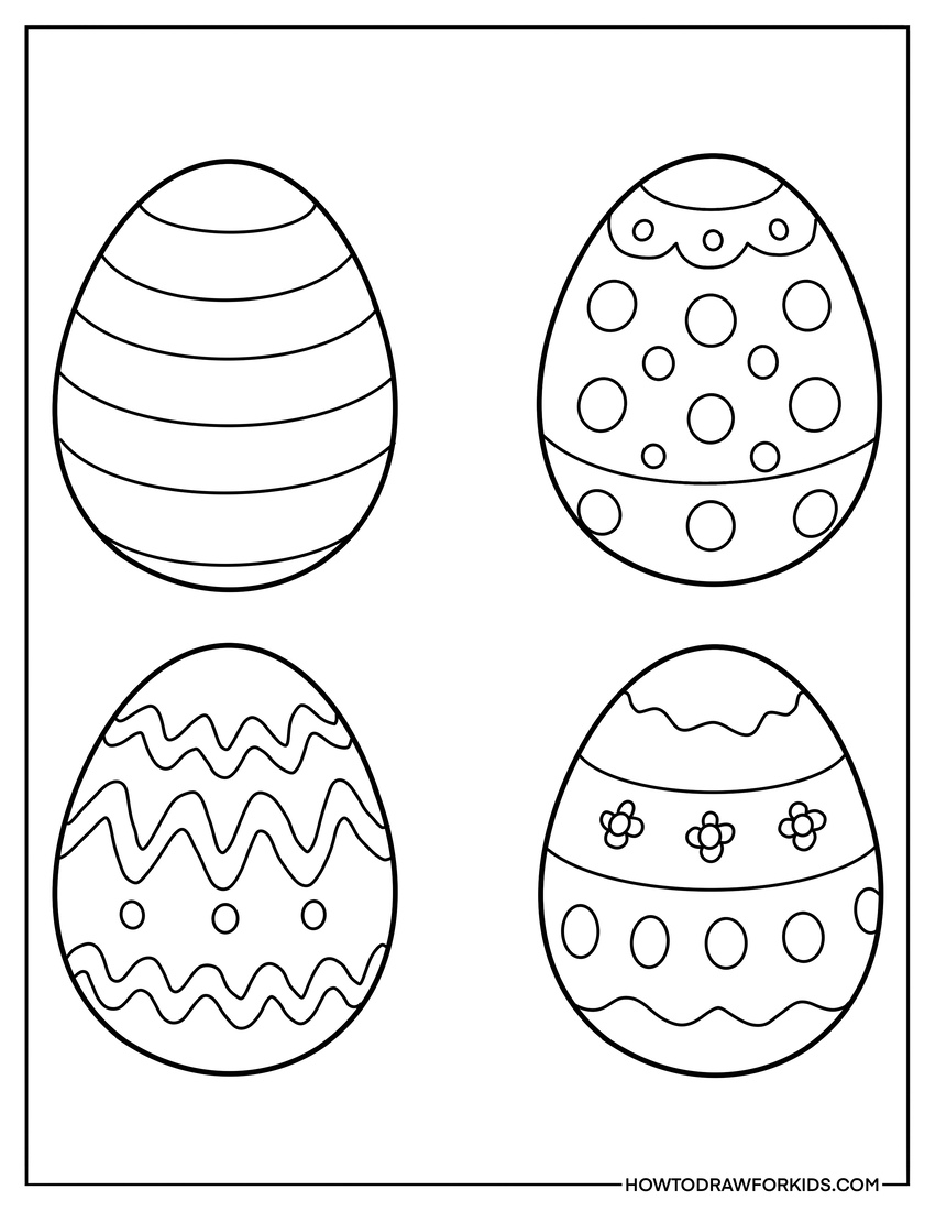 Easter Egg Coloring Pages - Free Printables