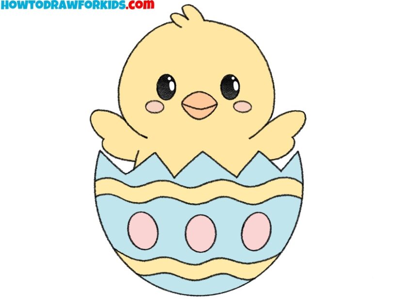 How to Draw an Easter Chick - Easy Drawing Tutorial For Kids
