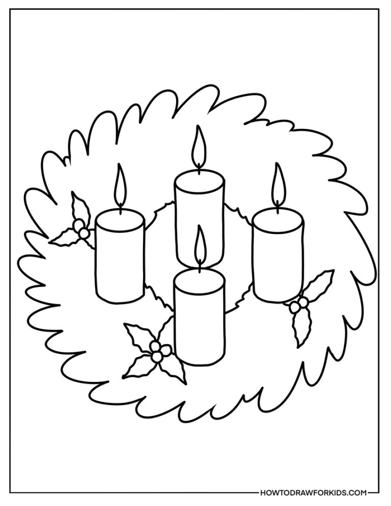 Advent Wreath Coloring Pages - Free Printables