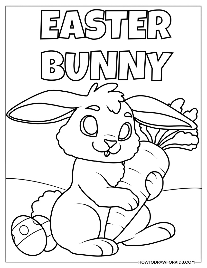 Easter Bunny Coloring Pages - Free Printables