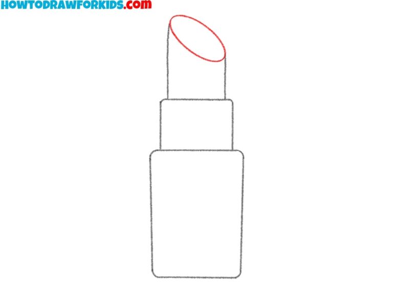 How to Draw a Lipstick - Easy Drawing Tutorial For Kids