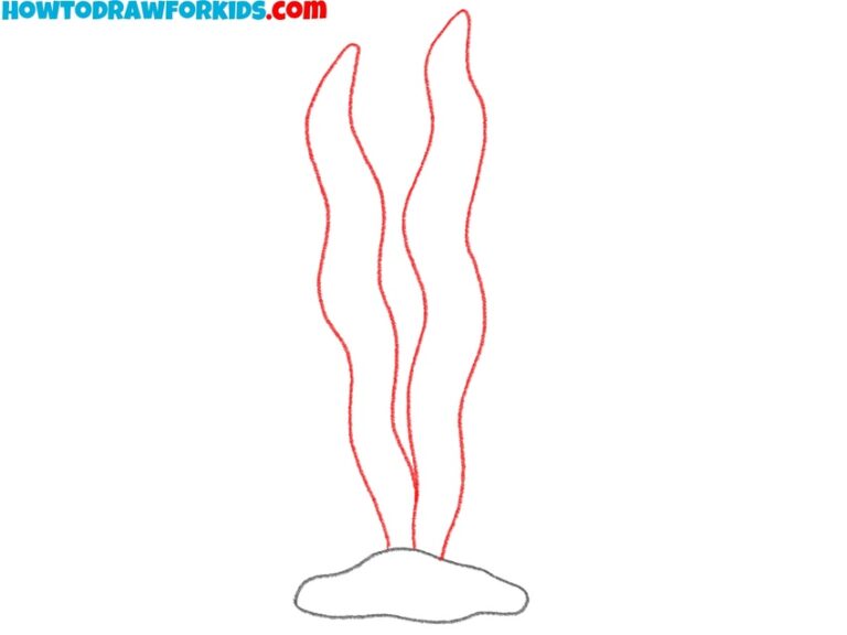 How to Draw Seaweed - Easy Drawing Tutorial For Kids