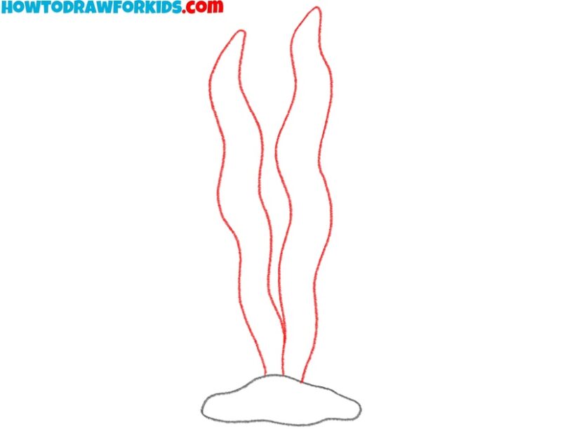 How to Draw Seaweed - Easy Drawing Tutorial For Kids