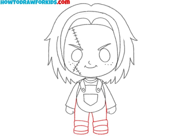 How to Draw Chucky - Easy Drawing Tutorial For Kids