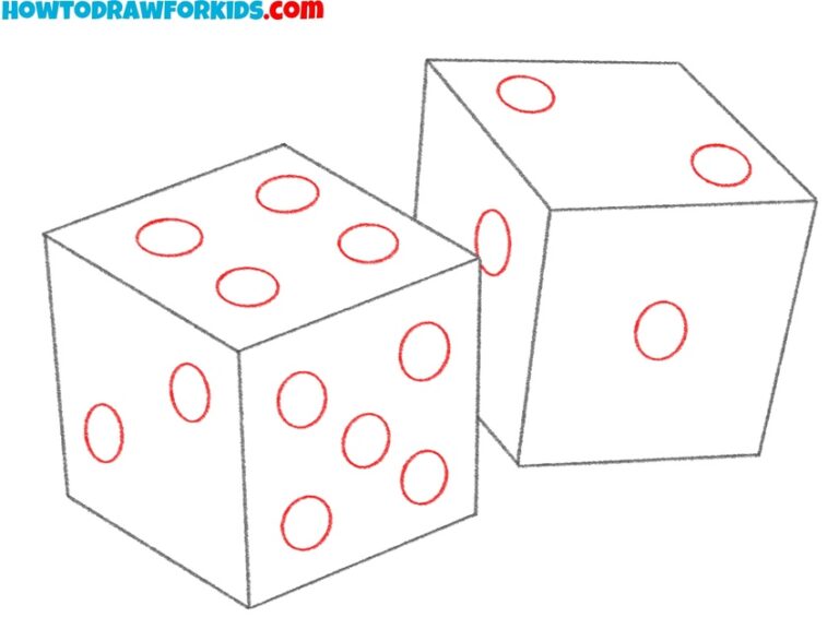 How to Draw Dice - Easy Drawing Tutorial For Kids