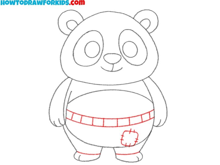 How to Draw Kung Fu Panda - Easy Drawing Tutorial For Kids