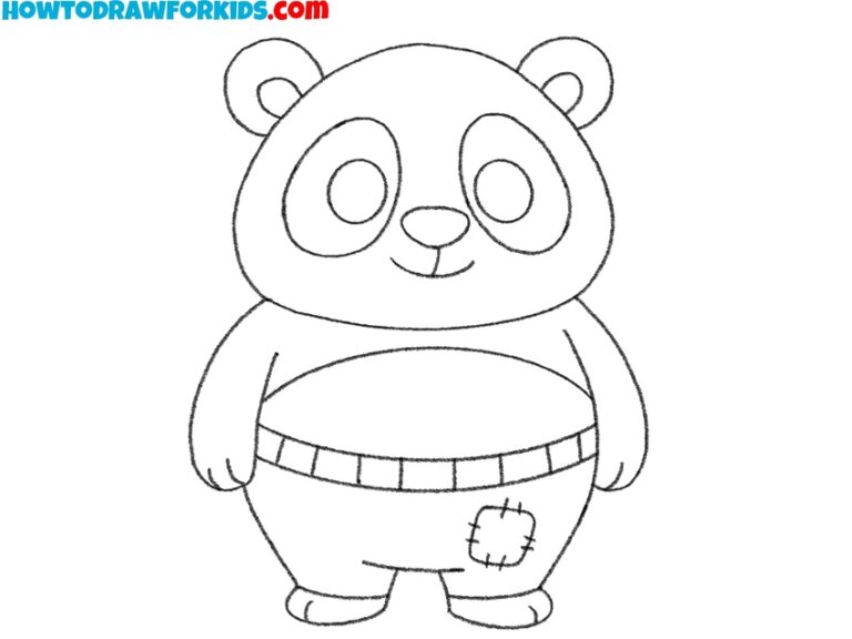 How to Draw Kung Fu Panda - Easy Drawing Tutorial For Kids