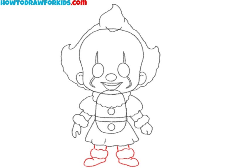 How to Draw Pennywise - Easy Drawing Tutorial For Kids