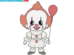 How to Draw Pennywise - Easy Drawing Tutorial For Kids