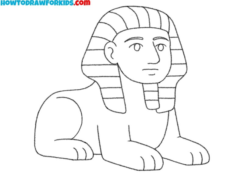 How to Draw the Sphinx - Easy Drawing Tutorial For Kids