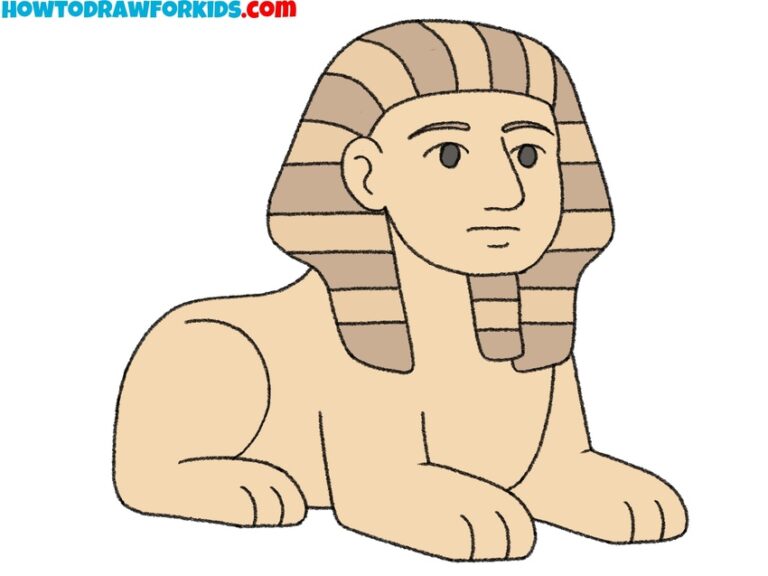 How to Draw the Sphinx - Easy Drawing Tutorial For Kids