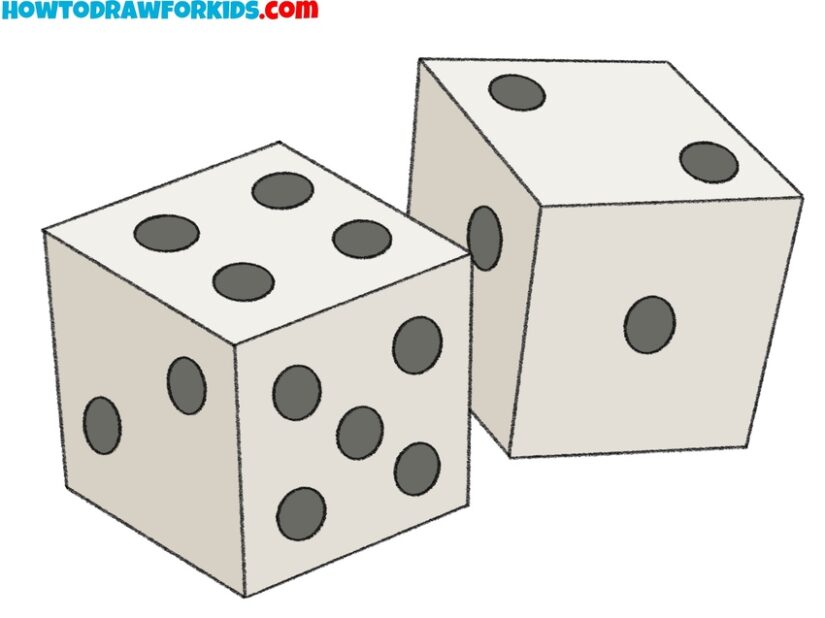 How to Draw Dice - Easy Drawing Tutorial For Kids