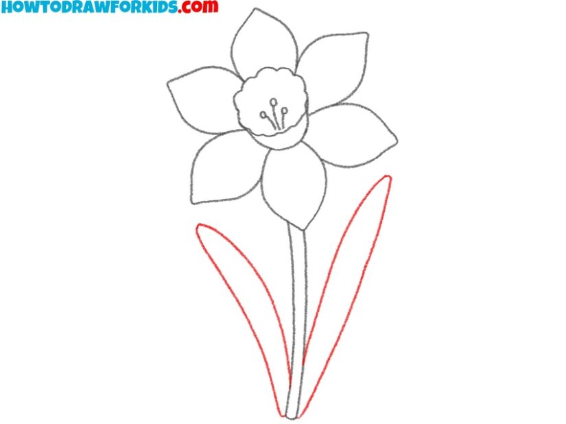 How to Draw a Daffodil - Easy Drawing Tutorial For Kids