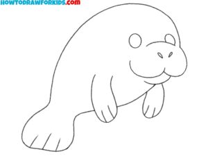 How to Draw a Manatee - Easy Drawing Tutorial For Kids